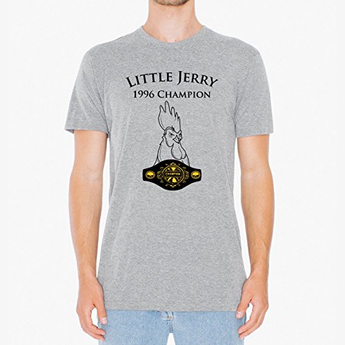UGP Campus Apparel Little Jerry - Funny Chicken Rooster Champion TV Show T Shirt - X-Large - Sport Grey