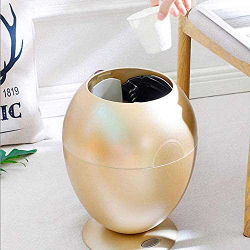 CXDTBH Automatic Motion Sensor Trash Can,Touchless Golden Egg Garbage Can,Kitchen Trash Can for Bathroom Bedroom Home Office, Trash Can for Bedroom