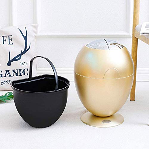 CXDTBH Automatic Motion Sensor Trash Can,Touchless Golden Egg Garbage Can,Kitchen Trash Can for Bathroom Bedroom Home Office, Trash Can for Bedroom