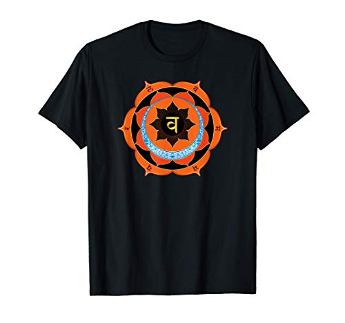 Orange Sacral Chakra with Yoga Symbols and Mantras T-Shirt