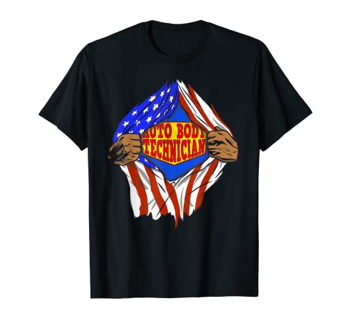 Funny Super Auto Body Technician Hero Job T-Shirt