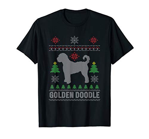 Golden Doodle Dog Funny Ugly Christmas T-Shirt