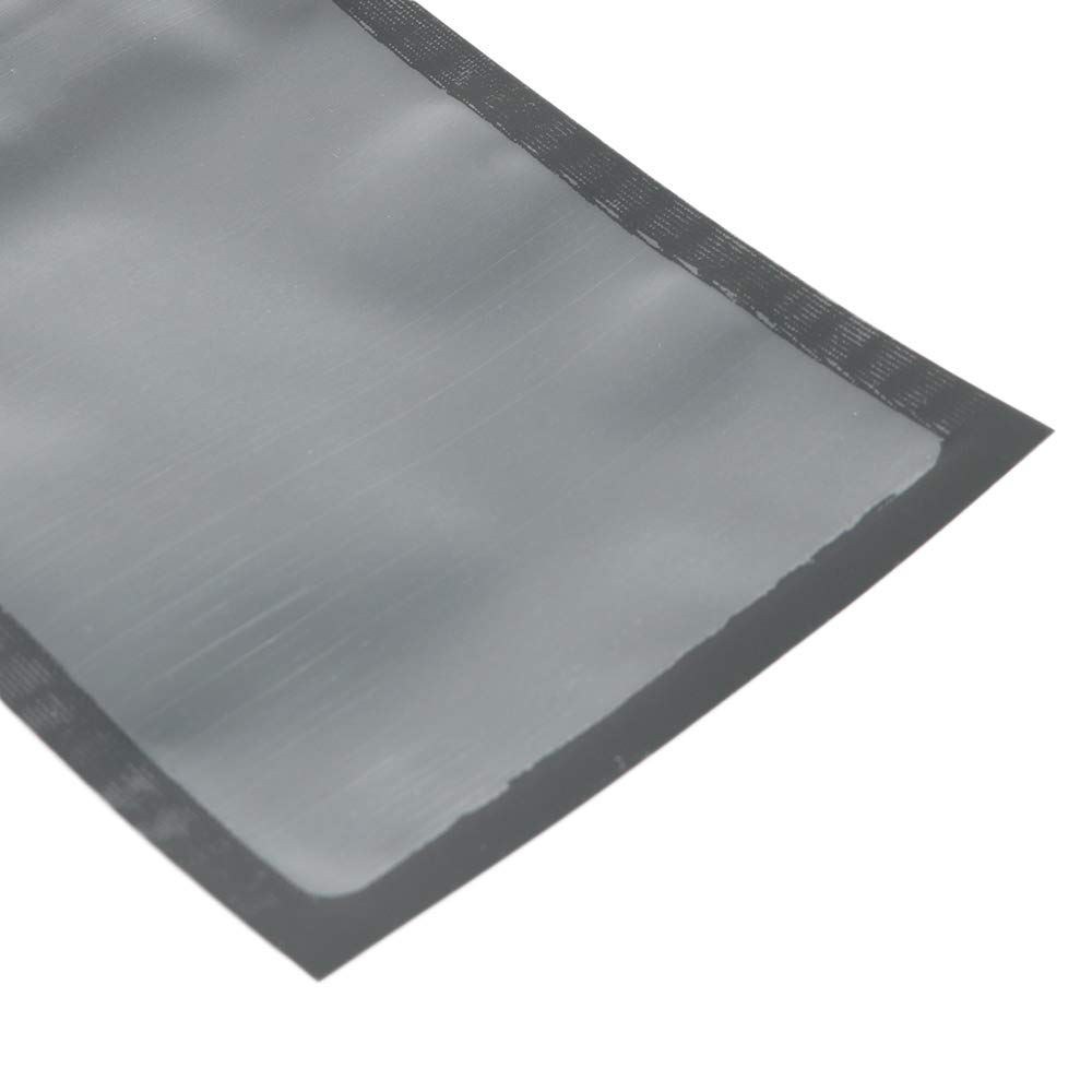 QQ Studio Pack of 100 Translucent Front Matte Black Poly Plastic Zip Top Bags (0.7oz (3" x 5"), Flat Pouch)