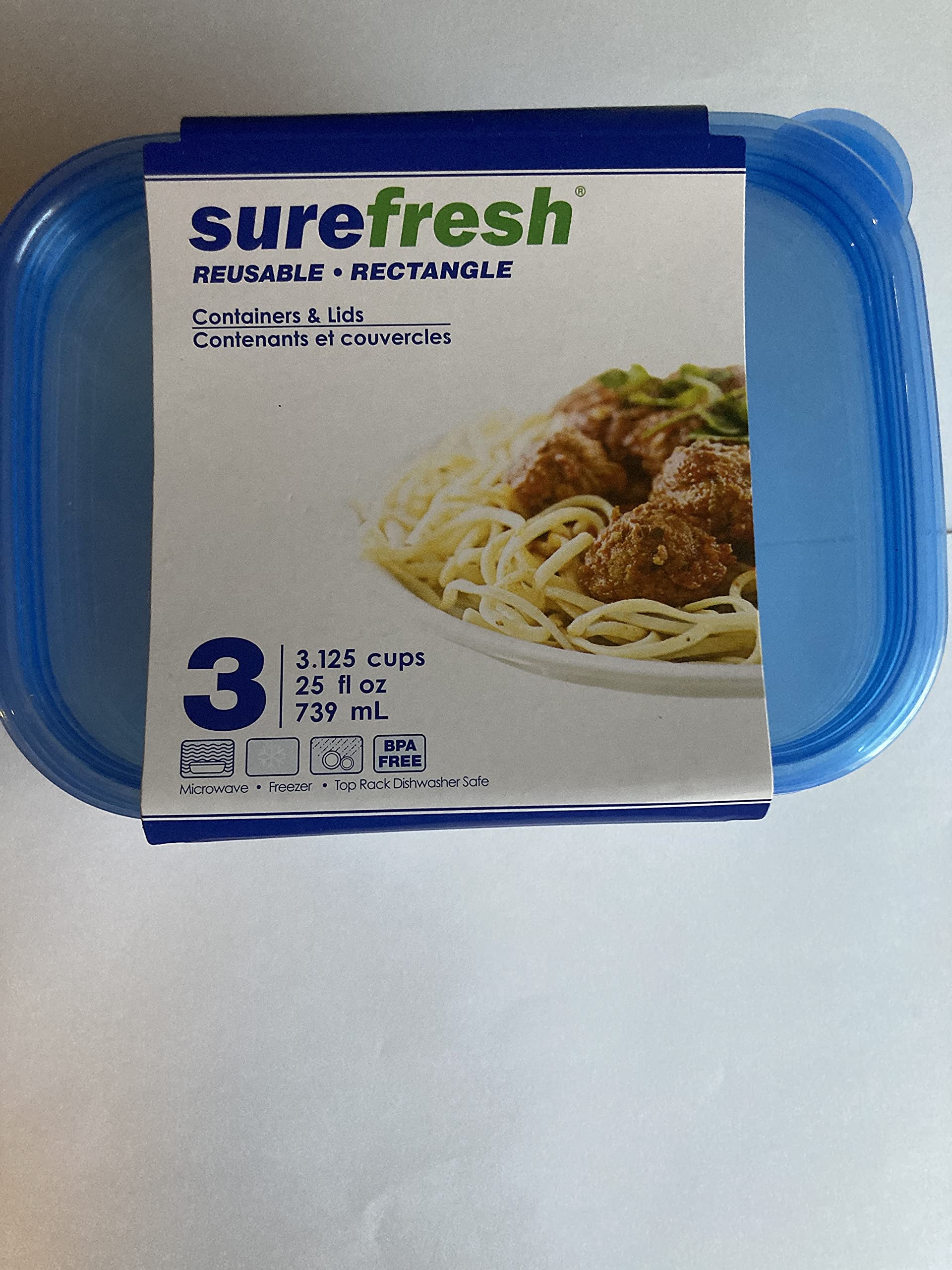 Sure Fresh Reusable and Rectangle Containers and Lids