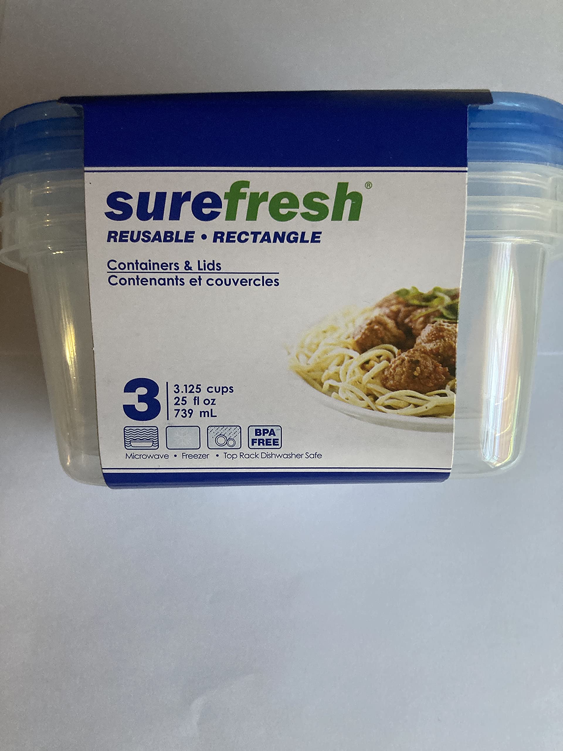 Sure Fresh Reusable and Rectangle Containers and Lids