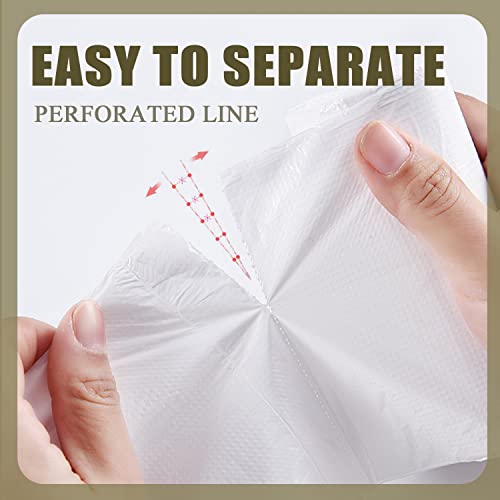 Small Trash Bags 4 Gallon - Unscented 4 Gallon Trash Bag Small Garbage Bags, Bathroom Trash Bags for Office Kitchen Bedroom, White 4 Gal Small Trash Can Liners, 80 Count