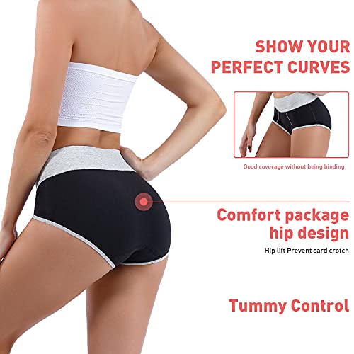 Honzadar Womens High Waist Underwear,Tummy Control briefs,Postpartum Panties,Full Coverage(Regular & Plus Size)
