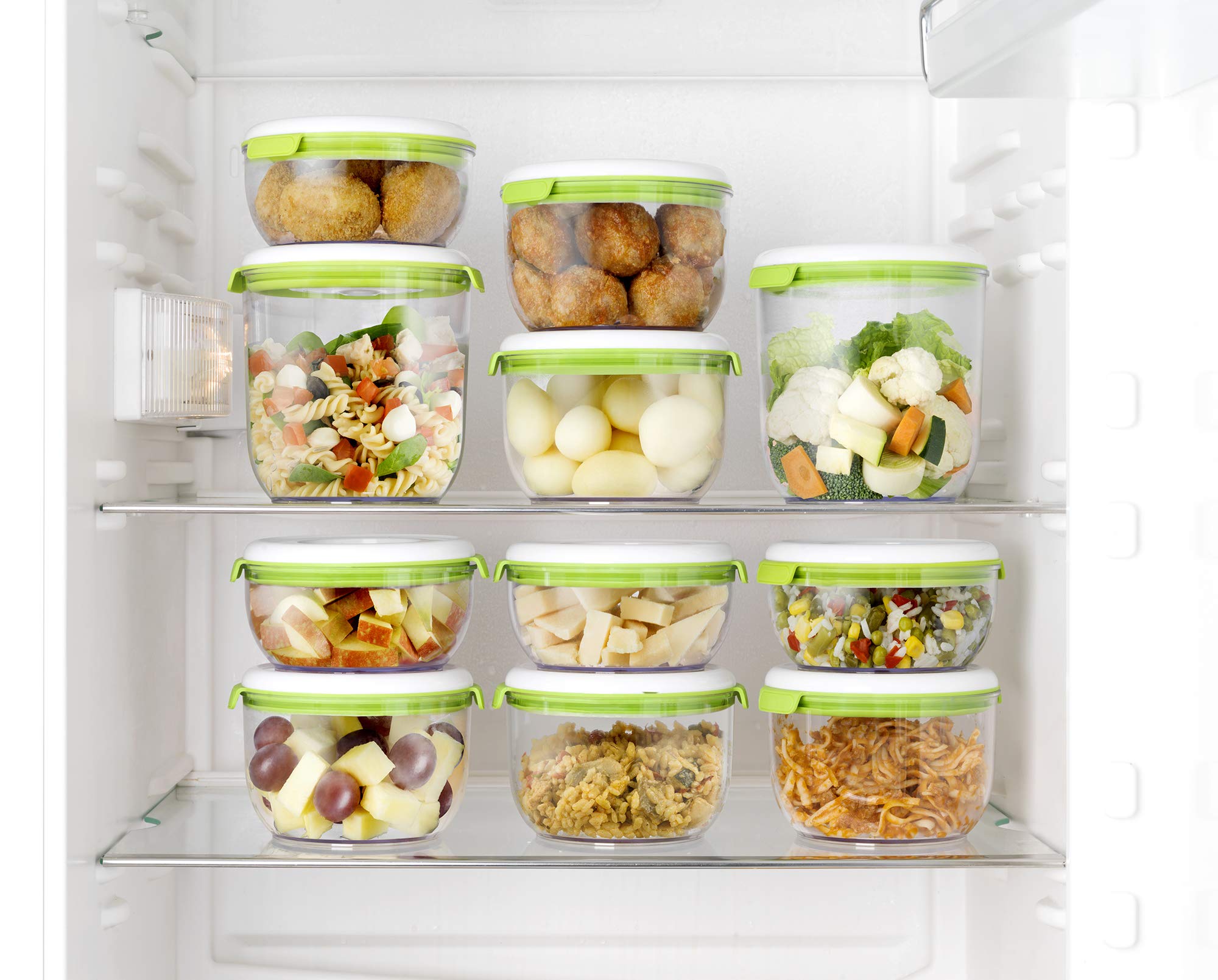 FOSA Vacuum Food Storage System Reusable Container Starter Set with Vacuum and 2 Reusable containers