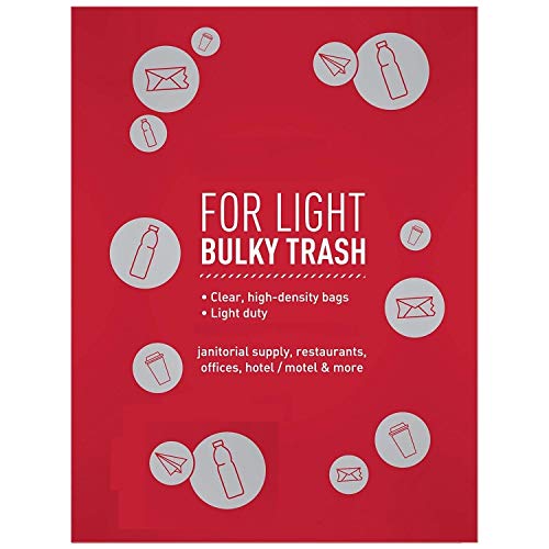 4 Gallon Trash Bags - 100 Small Mini Garbage Bags | 17" x 18" Clear Waste Basket Trash Bags | Bulk Plastic Bathroom Trash Can Liners