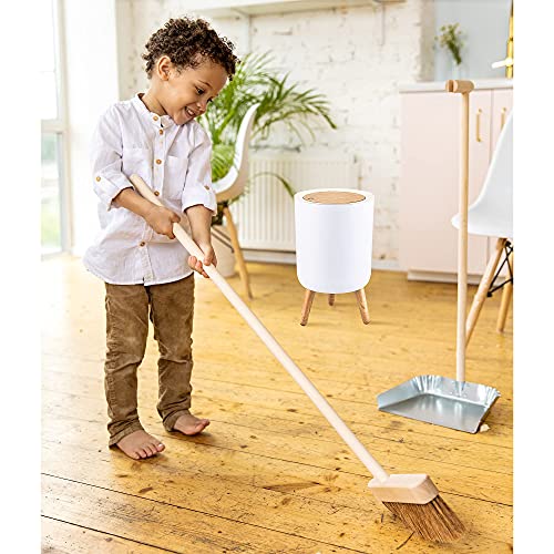 Trash can,7Liter/1.8 Gallon Garbage can with Press top Lid,Nordic Modern Waste Basket,Plastic Trash bin Suitable for Kitchen, Bathroom, Bedroom, Living Room, Office, Outdoor,Dog Proof Trash can