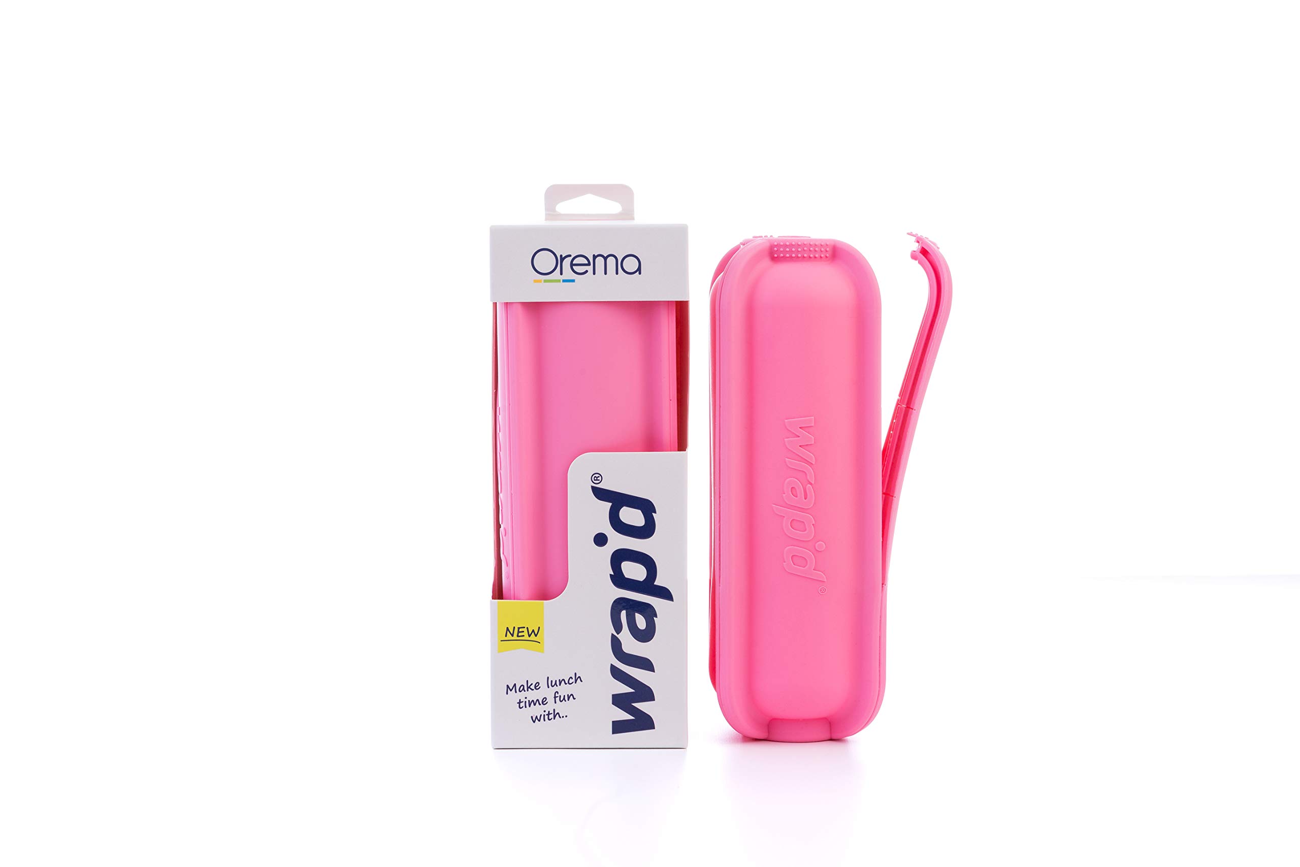 Pink Wrap'd Reusable Silicone Lunch Burrito Flatbread Wrap Holder Container Alternative to Beeswax Wraps Cling Wrap