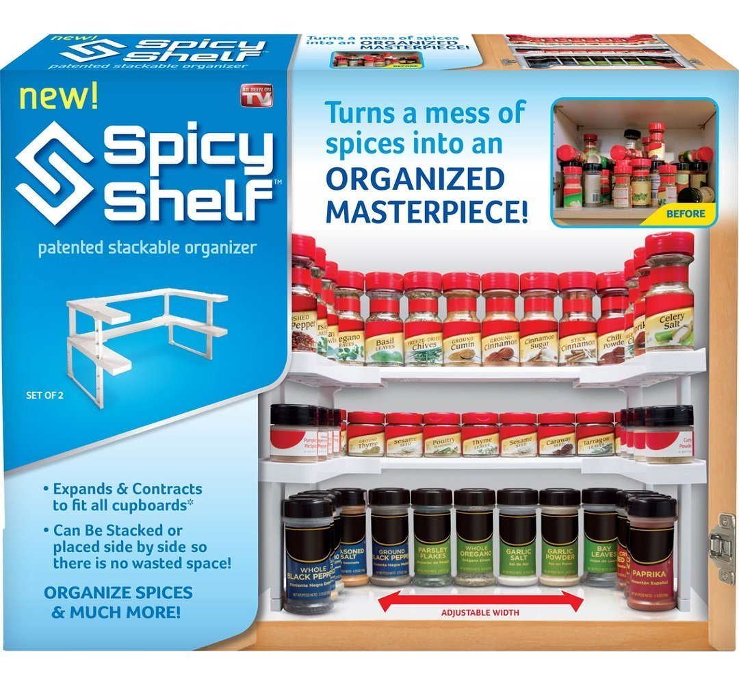 Spicy Shelf Patented Spice Rack and Stackable Organizer