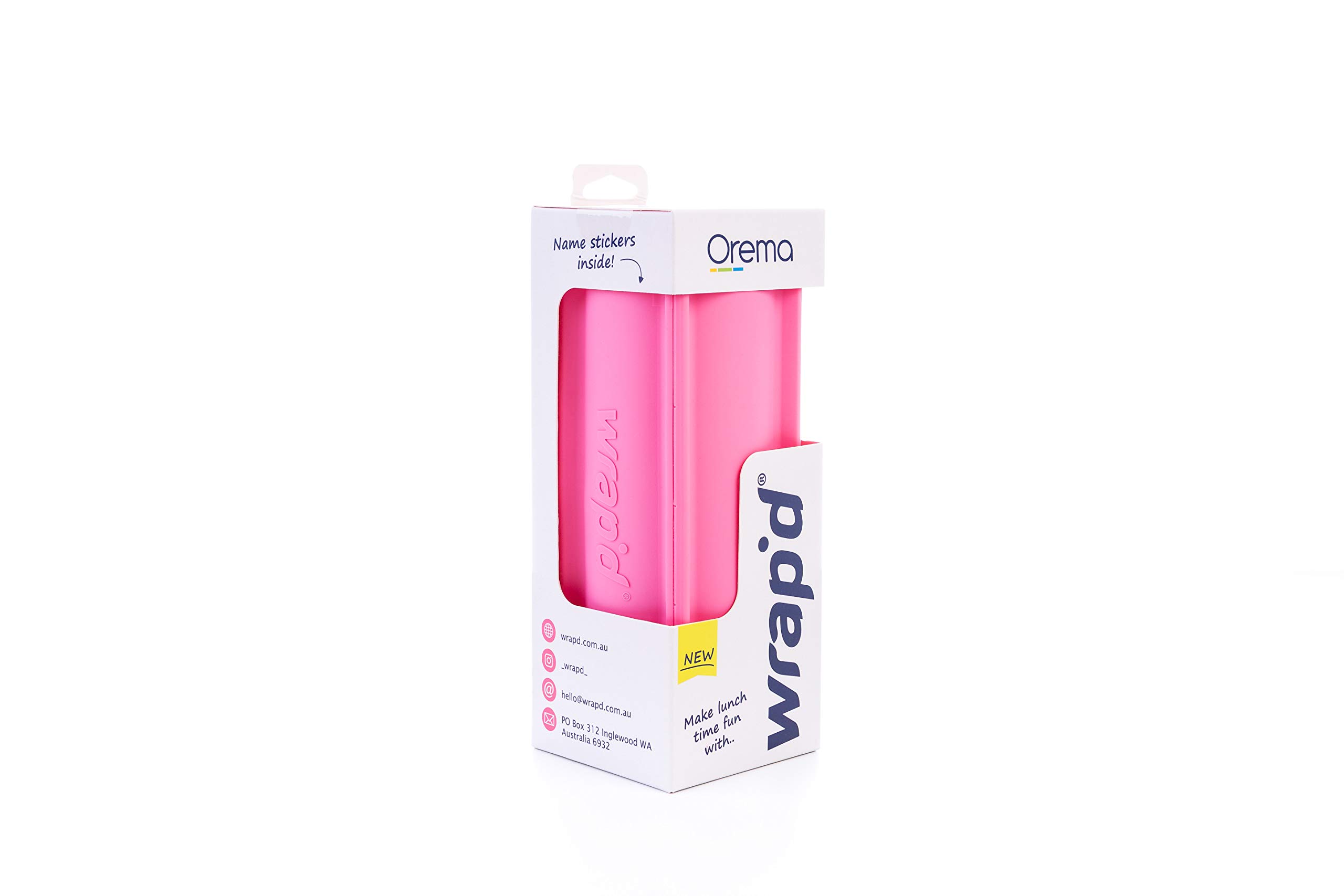 Pink Wrap'd Reusable Silicone Lunch Burrito Flatbread Wrap Holder Container Alternative to Beeswax Wraps Cling Wrap