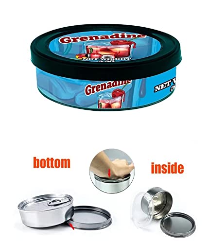 Self-Seal Cali Tin Can with Ring Lid and Labels, Side Stickers, Pressitin Stickers, Tin Tuna Can - No Tools Needed - 100ml/3.5g