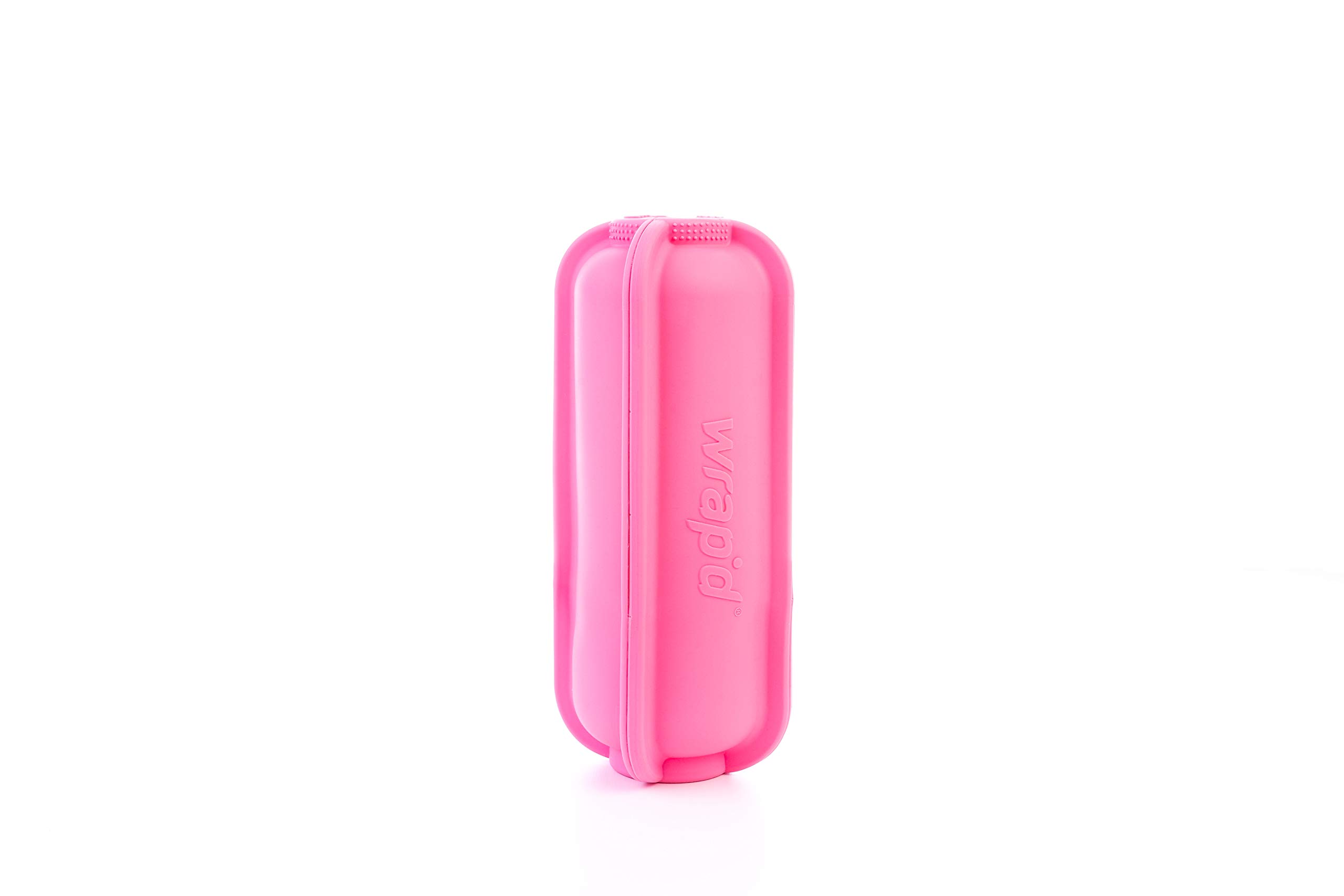 Pink Wrap'd Reusable Silicone Lunch Burrito Flatbread Wrap Holder Container Alternative to Beeswax Wraps Cling Wrap
