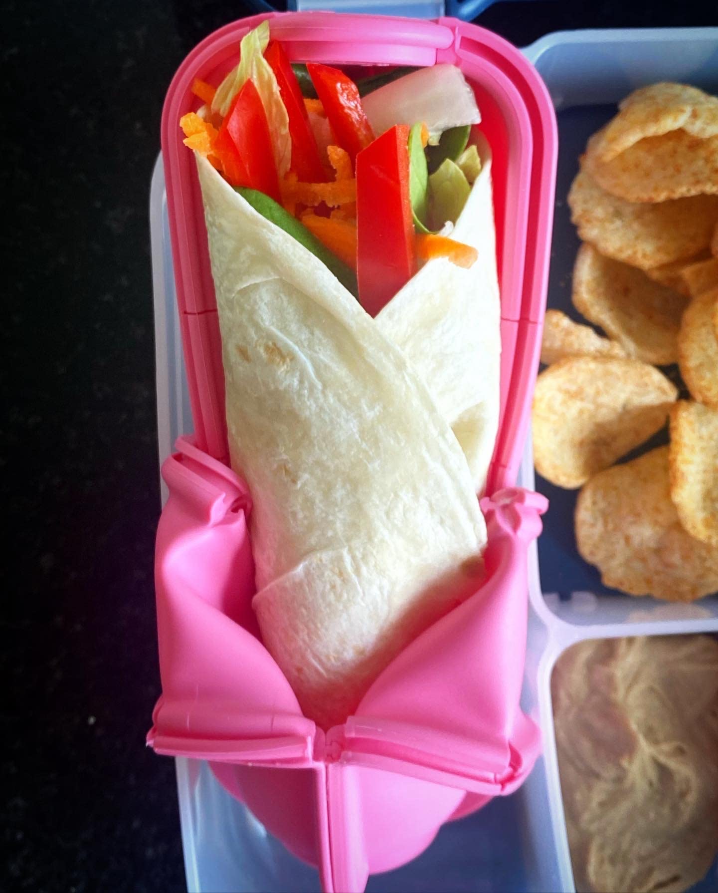 Pink Wrap'd Reusable Silicone Lunch Burrito Flatbread Wrap Holder Container Alternative to Beeswax Wraps Cling Wrap