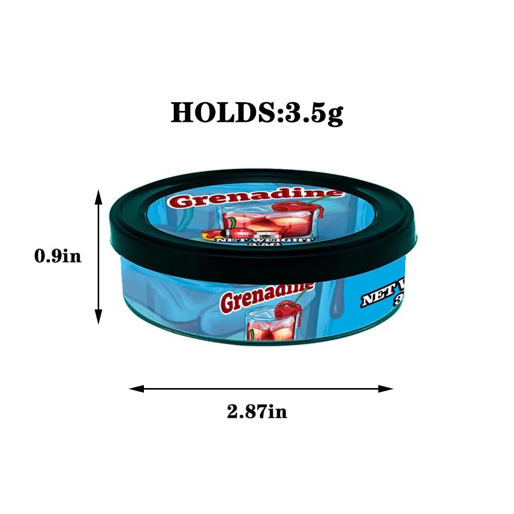 Self-Seal Cali Tin Can with Ring Lid and Labels, Side Stickers, Pressitin Stickers, Tin Tuna Can - No Tools Needed - 100ml/3.5g