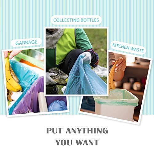 8 Gallon 330 Counts Strong Trash Bags Garbage Bags by Teivio, Bathroom Trash Can Bin Liners, Plastic Bags for home office kitchen,Multicolor