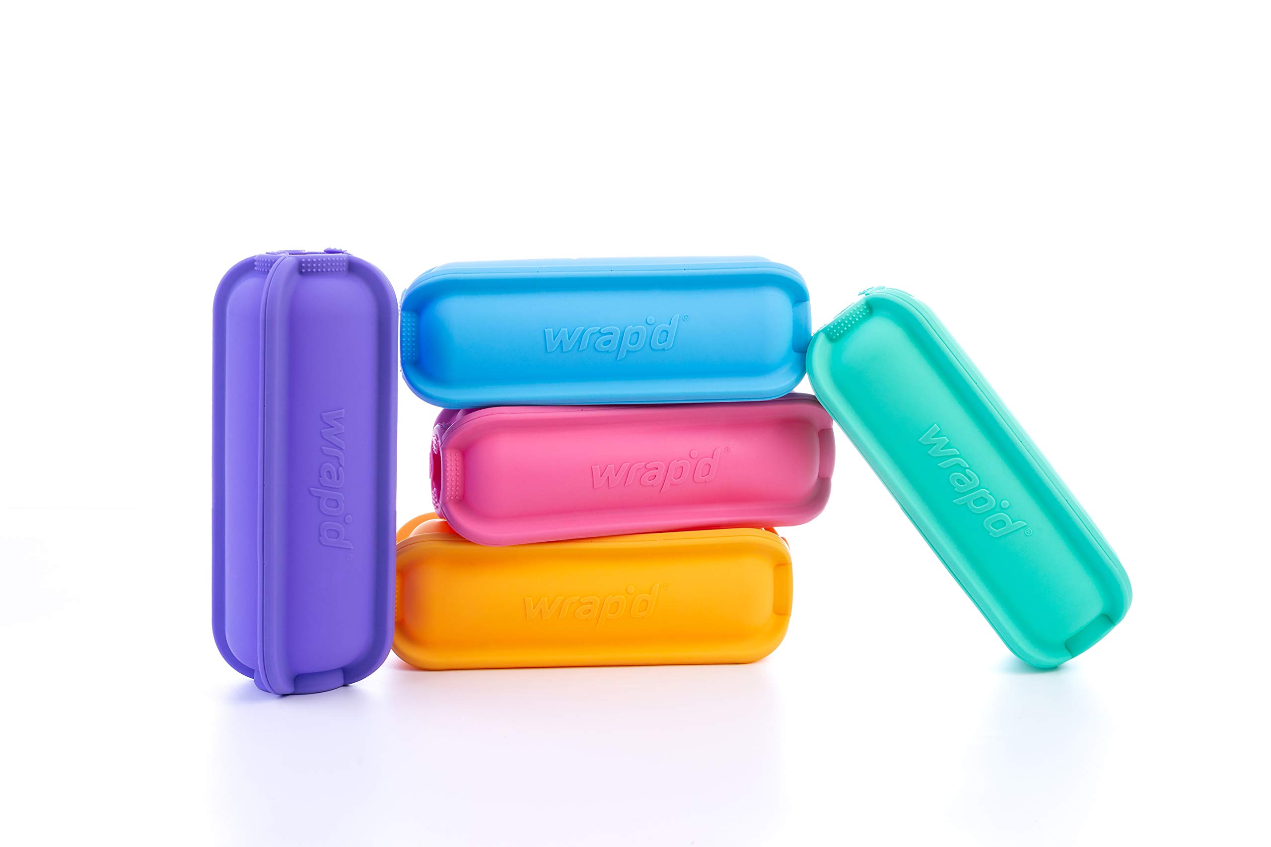 Pink Wrap'd Reusable Silicone Lunch Burrito Flatbread Wrap Holder Container Alternative to Beeswax Wraps Cling Wrap