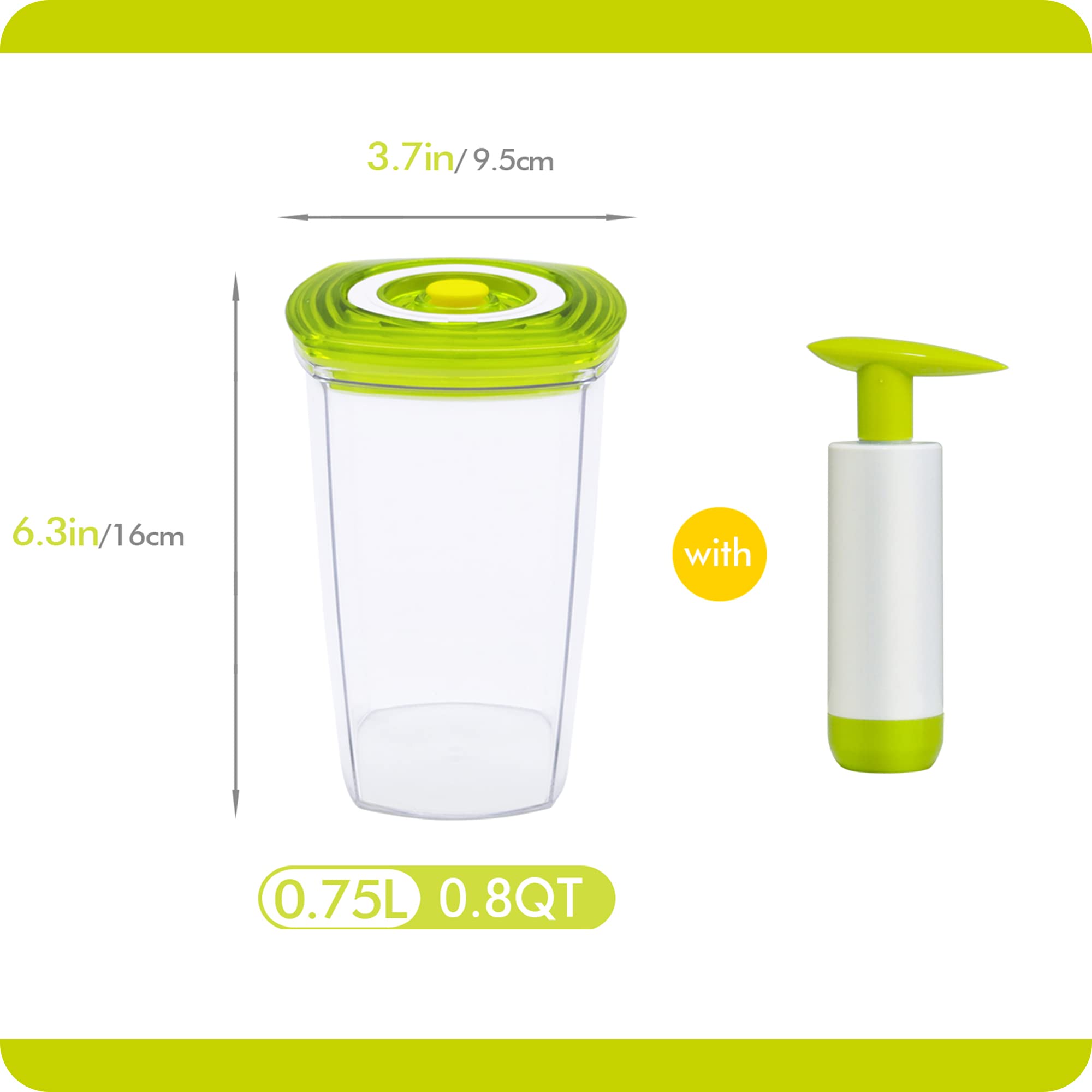 SNUGTOPIA Juices Vacuum Seal Cup - 100% Leak Proof Vacuum Storage Containers for Juice, Milk, Boba, Smoothie, Tea, Kombucha, Vacuum Sealer Juice Bottle