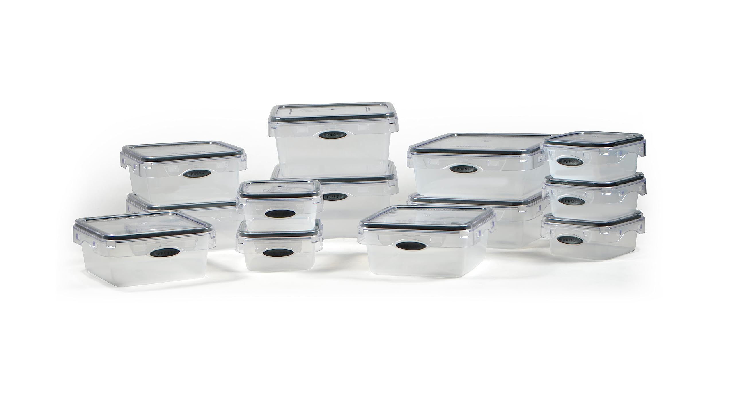 Stor-All Solutions Food Storage Containers with Lids Airtight, Plastic Meal Prep Container for Pantry & Kitchen Organization, BPA-Free, Leak-Proof, Microwave and Dishwasher Safe (12)