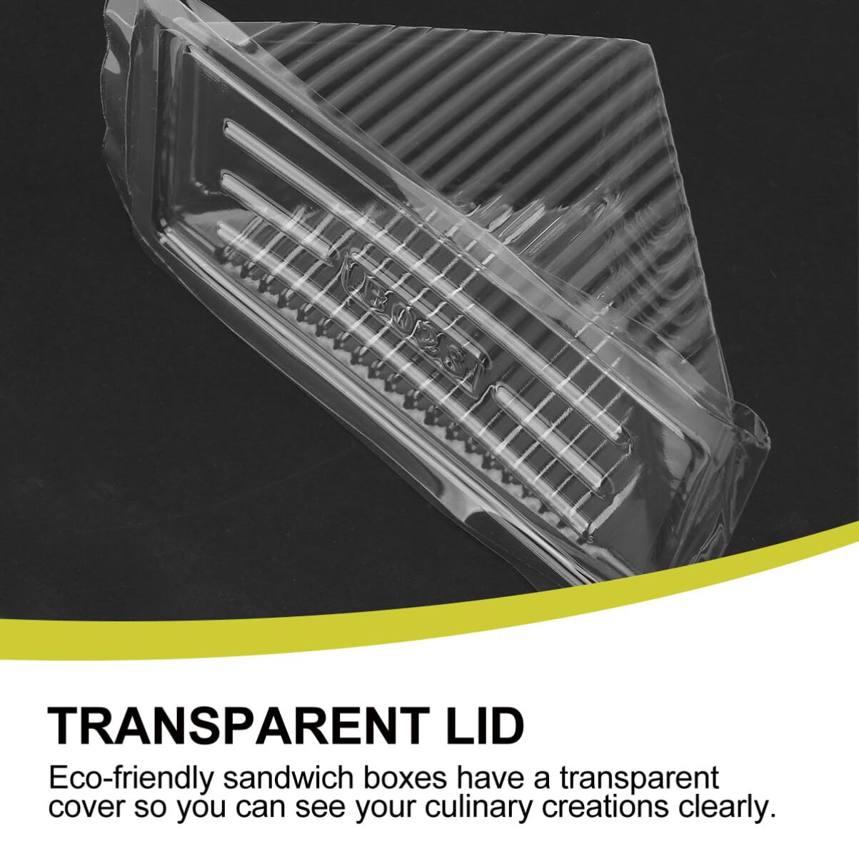 DOITOOL 100Pcs Sandwich Containers Plastic Sandwich Box Plastic Sandwich Triangle Bag