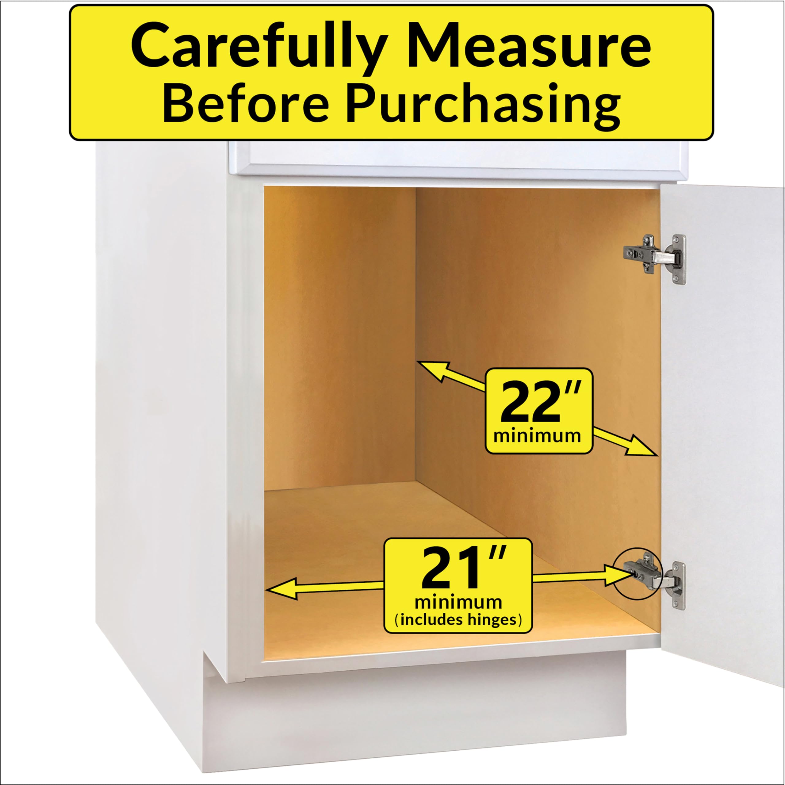 LYNK PROFESSIONAL® SELECT™ Pull Out Cabinet Organizer, 20" x 21" Slide Out Drawers for Kitchen Cabinets - Sliding Pull-Out Pantry Shelves – Home Shelf Organizers - Lifetime Ltd. Warranty, Wood Chrome