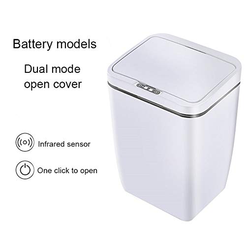 WENLII Automatic Intelligent Induction Trash Can Household Kitchen Bedroom Bathroom Trash Plastic Bin 12L