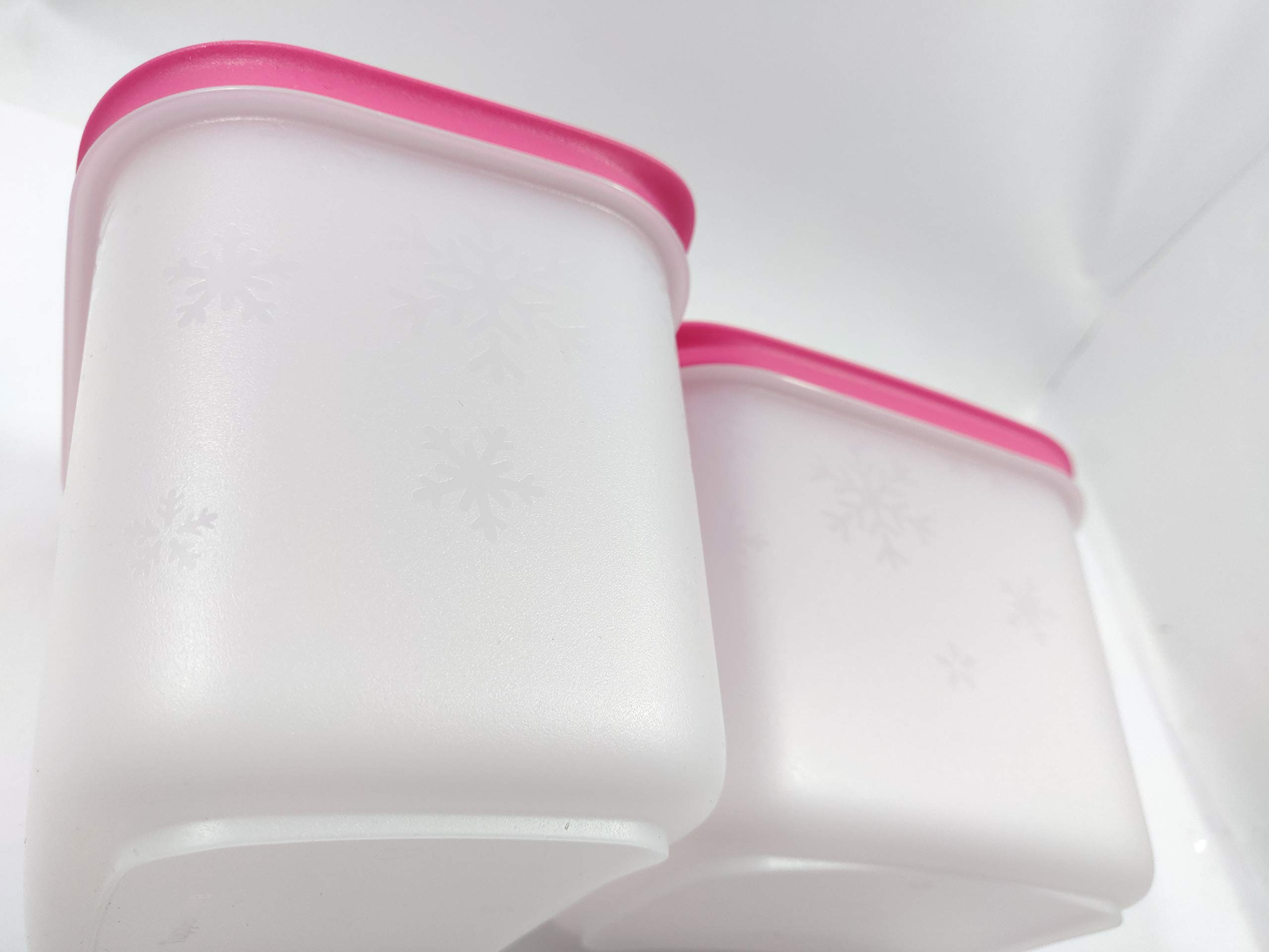 Tupperware Freezer Mate Plastic Container for Fridge and Freezer, 1.1 LTR (Set of 2) with Free Handkerchief