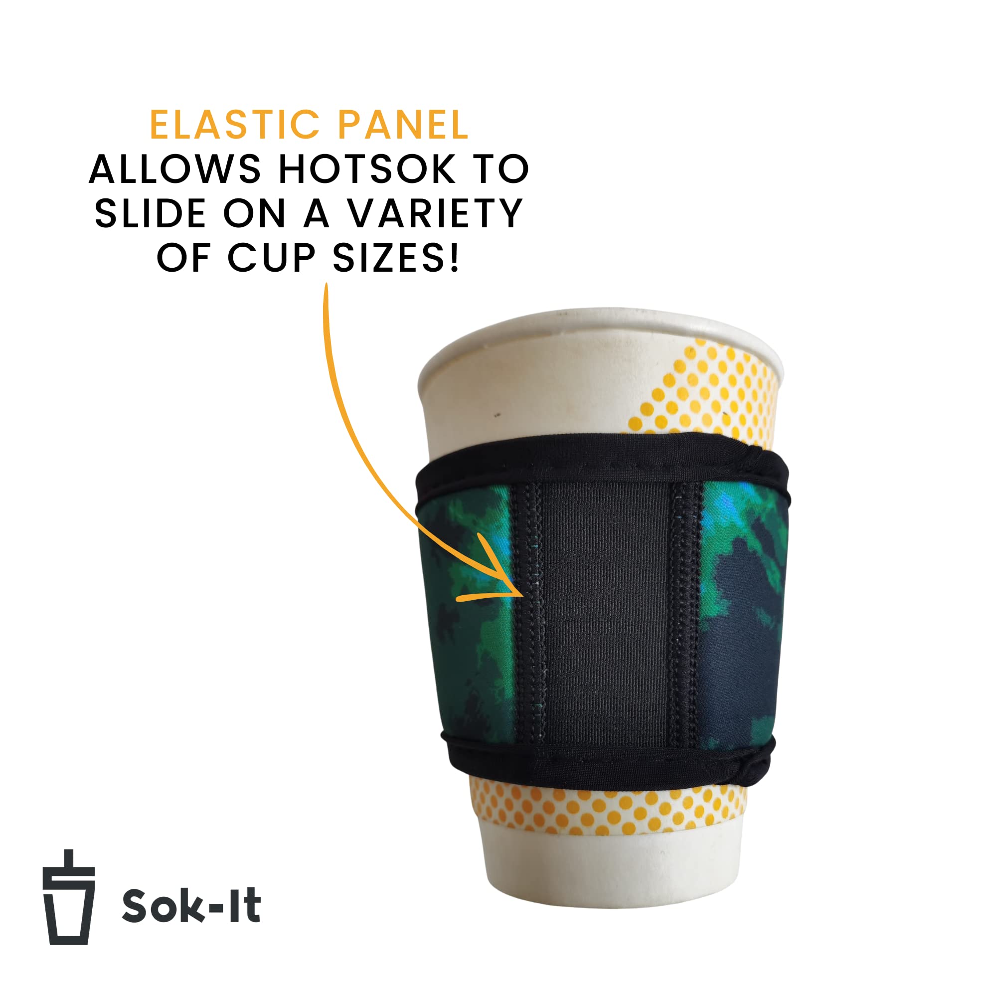 Sok It Hot Sok Coffee & Tea Reusable Insulated Neoprene Cup Sleeve (Picnic Basket)