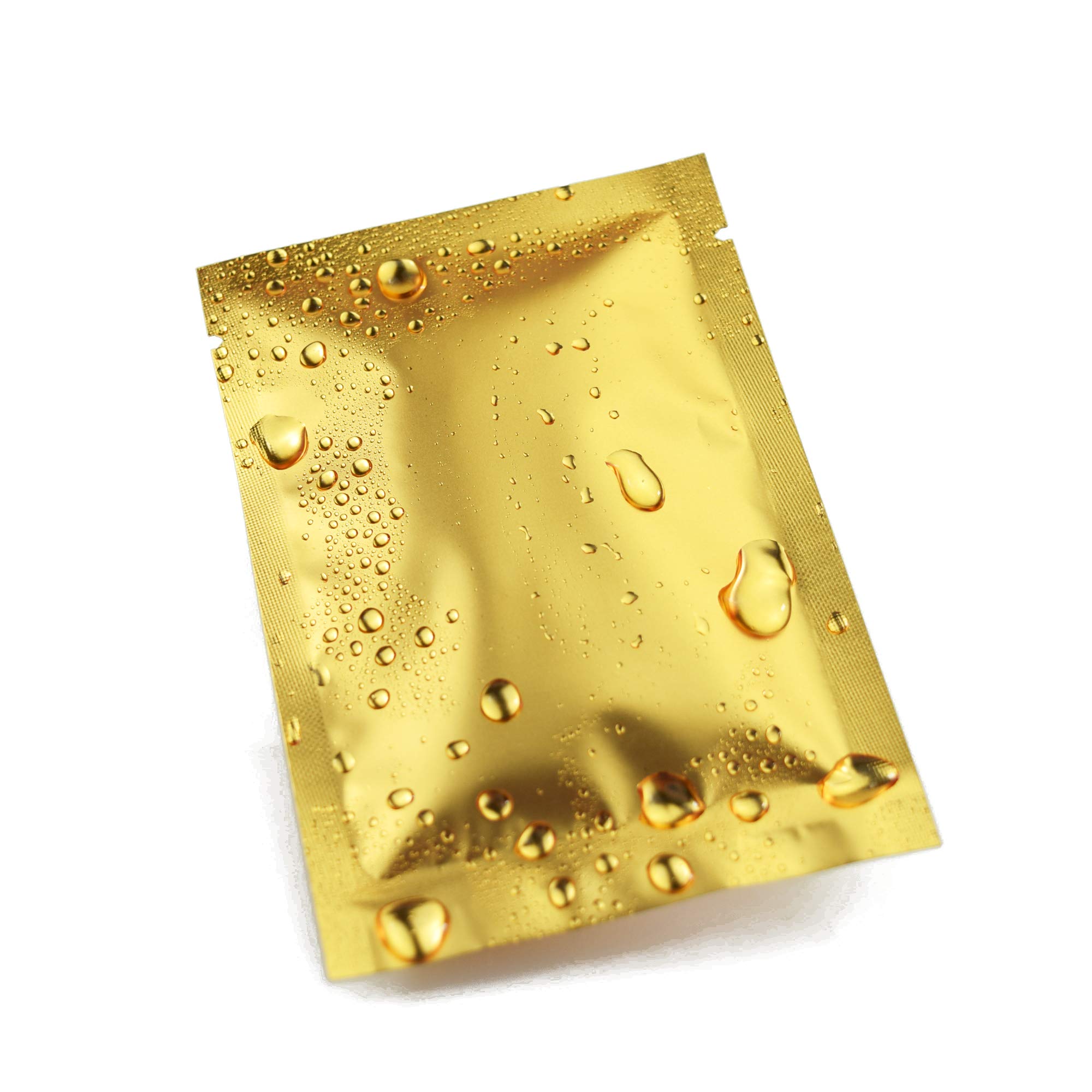 200PCS Matte Gold Metallic Foil Open Top Mylar Bags Smell Proof Heat Seal Packaging Bags 9x13cm (3.5x5.1")