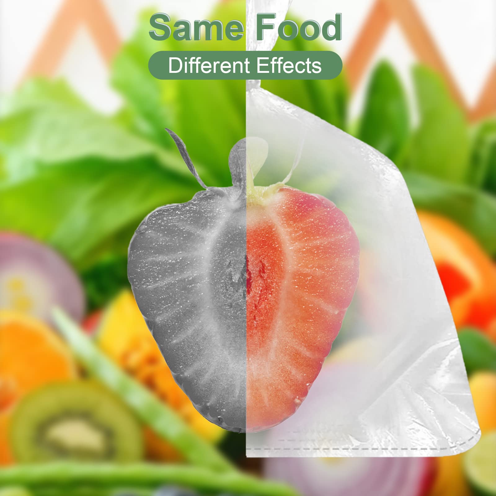 SJPACK Plastic Produce Bag, Clear Food Storage Bags for Fruits, Vegetables, 12 X 20 Inches on a Roll, 350 Bags/Roll