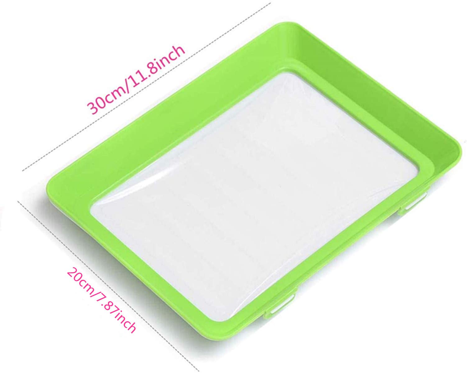 Food Plastic Preservation Tray,Stackable Food Tray Reusable Creative Food Preservation Tray for Food Preservation 2 Pack