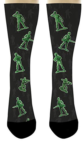ThisWear Nostalgic Socks Toy Soldier Socks Army Crew Socks Little Green Army Men 1-Pair Novelty Crew Socks
