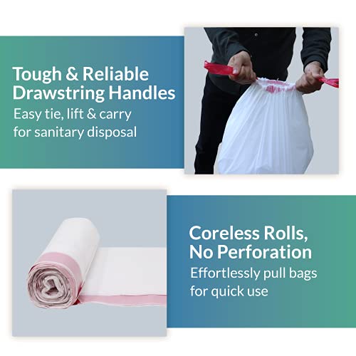 Reli. Tall Kitchen Drawstring Trash Bags 13 Gallon | 250 Count Bulk | Kitchen Garbage Bags | White | 13 Gallon - 16 Gallon Capacity