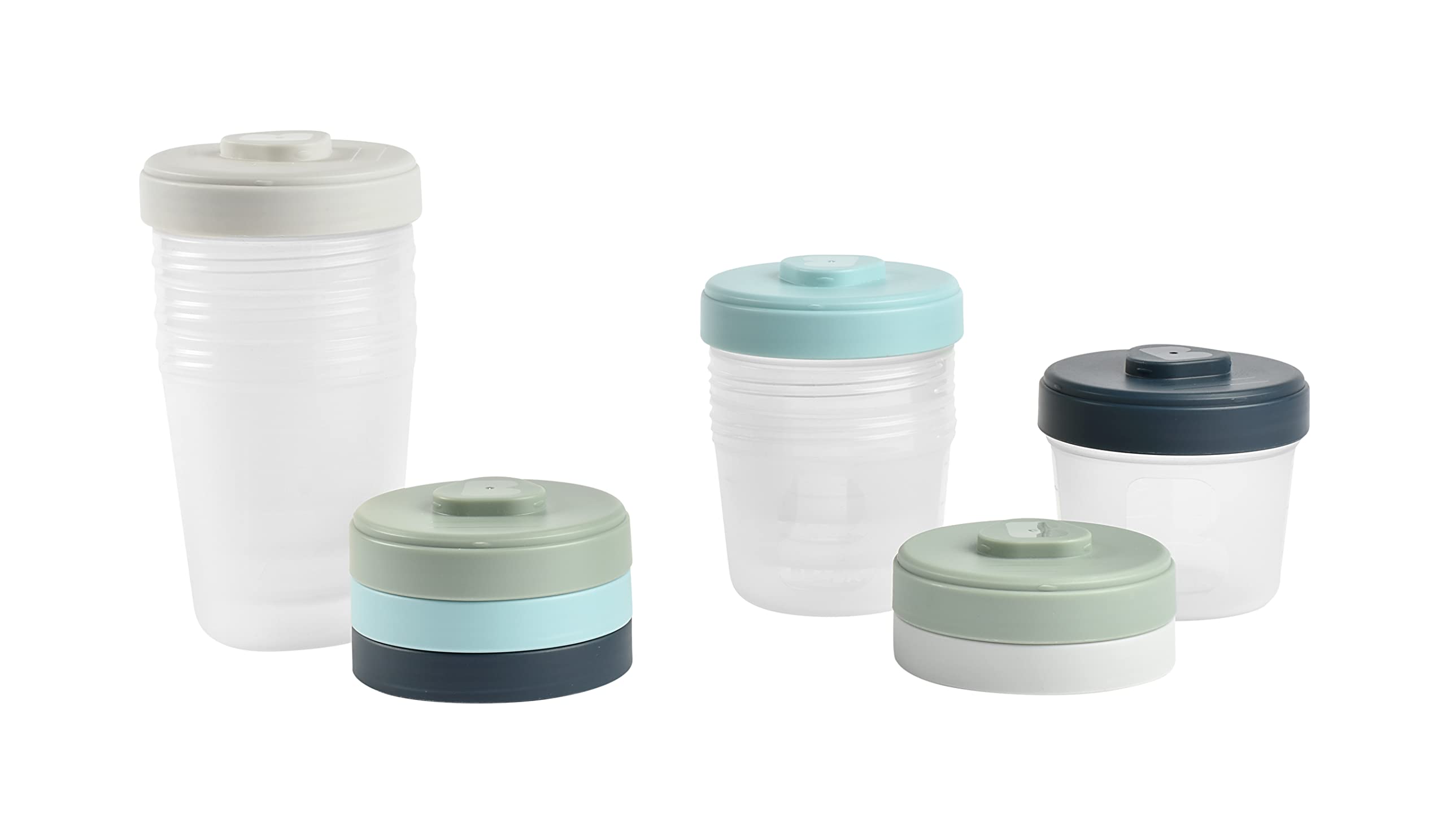 BEABA Clip Containers, Baby Food Storage Containers with Lid, Store Baby Food and Toddler Snacks, Writable Surface, Set of 8 (Large)