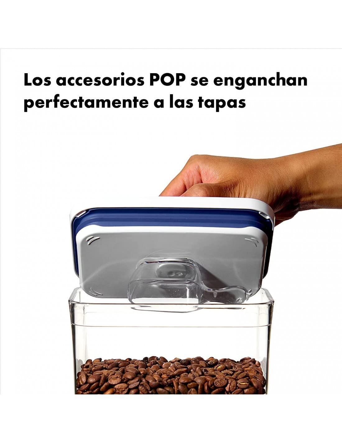 OXO Plastic Airtight Pop Containers Rectangle 3 Piece Set with Scoop