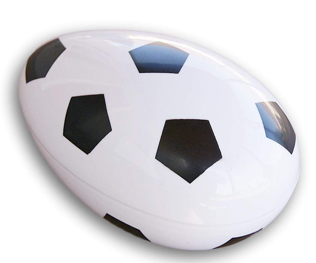 Easter Essentials Snap Closed Sports Ball Egg Shaped Container - 7.75 Inches Long (Soccer)