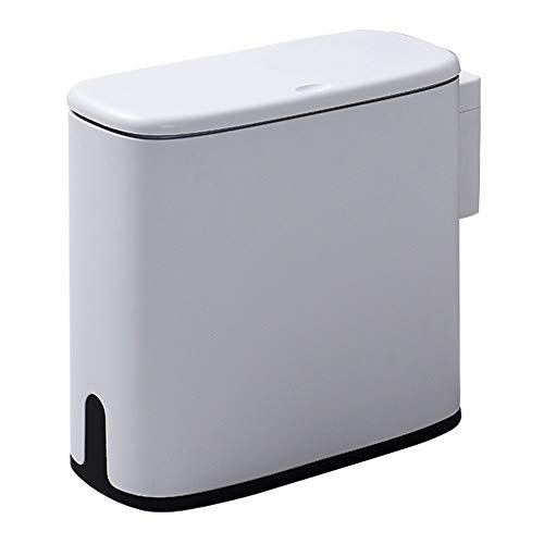 ANTCRZ Trash bin New 11L Plastic Trash Can Bathroom Waste Bin Toilet Dustbin Trash Basket Garbage Bucket Garbage Bag Holder Storage Container (Color : Gray Cloud)