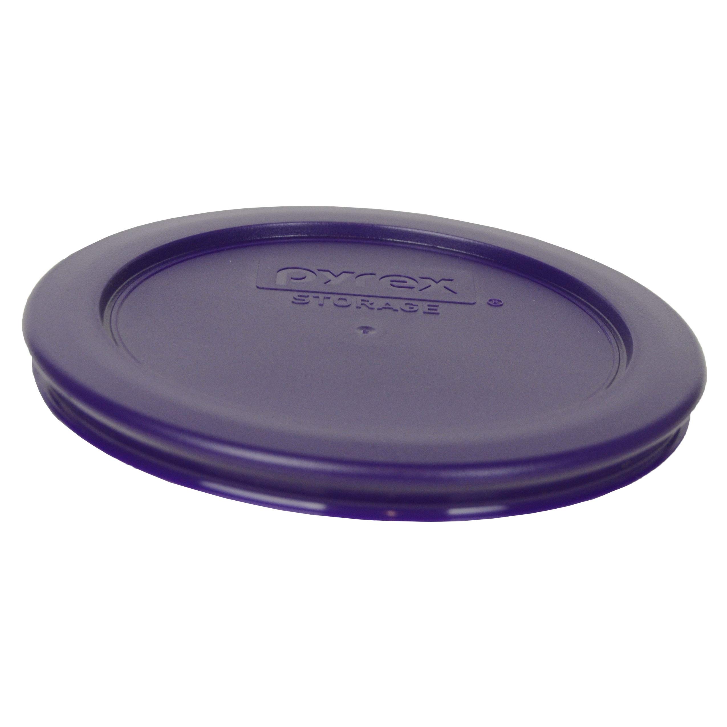 Pyrex (2) 7200 Glass Dishes & (2) Pyrex 7200-PC Plum Purple Lids Made in the USA