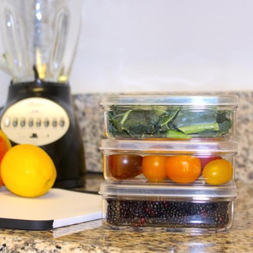 3 Set, Lustroware Micro Clear 13oz Food Storage Containers, BPA Free, Dishwasher Safe, Made in Japan