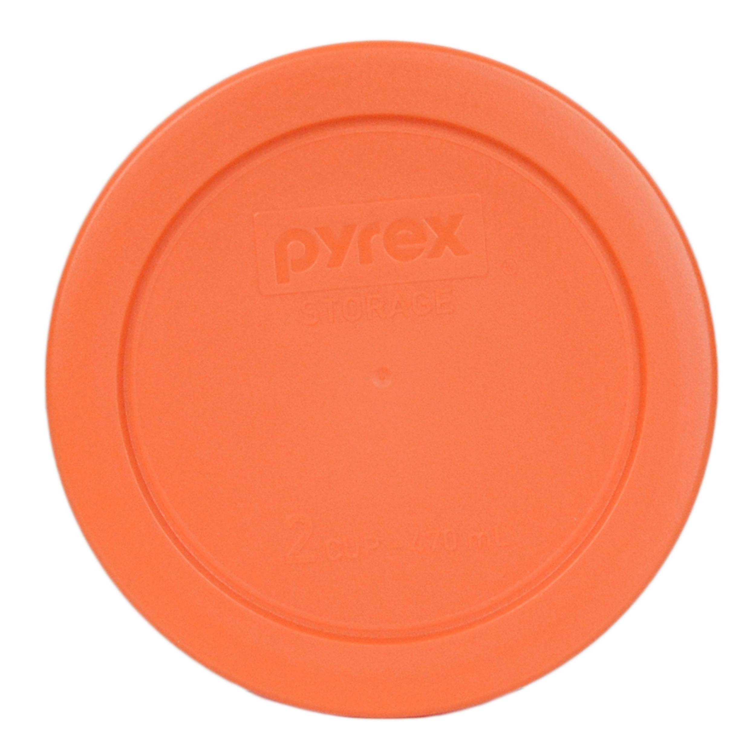 Pyrex (1) 7200 Glass Bowl & (1) 7200-PC Orange Lid & (1) 7200-PC Edamame Green Lid Made in the USA