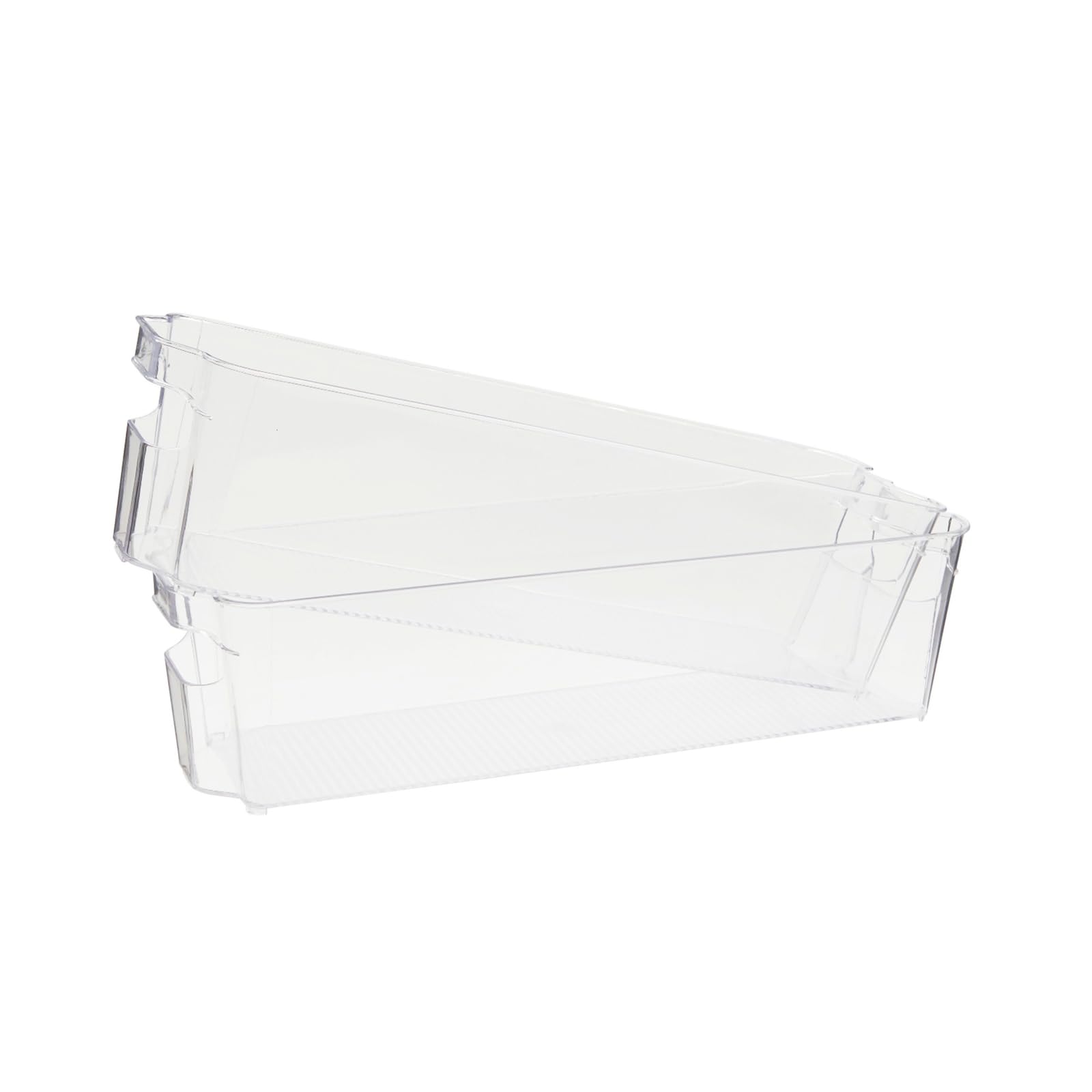 Okuna Outpost Clear Plastic Freezer Organizers, Breastmilk Storage Containers (14.5 x 4 x 3.75 In, 2 Pack)