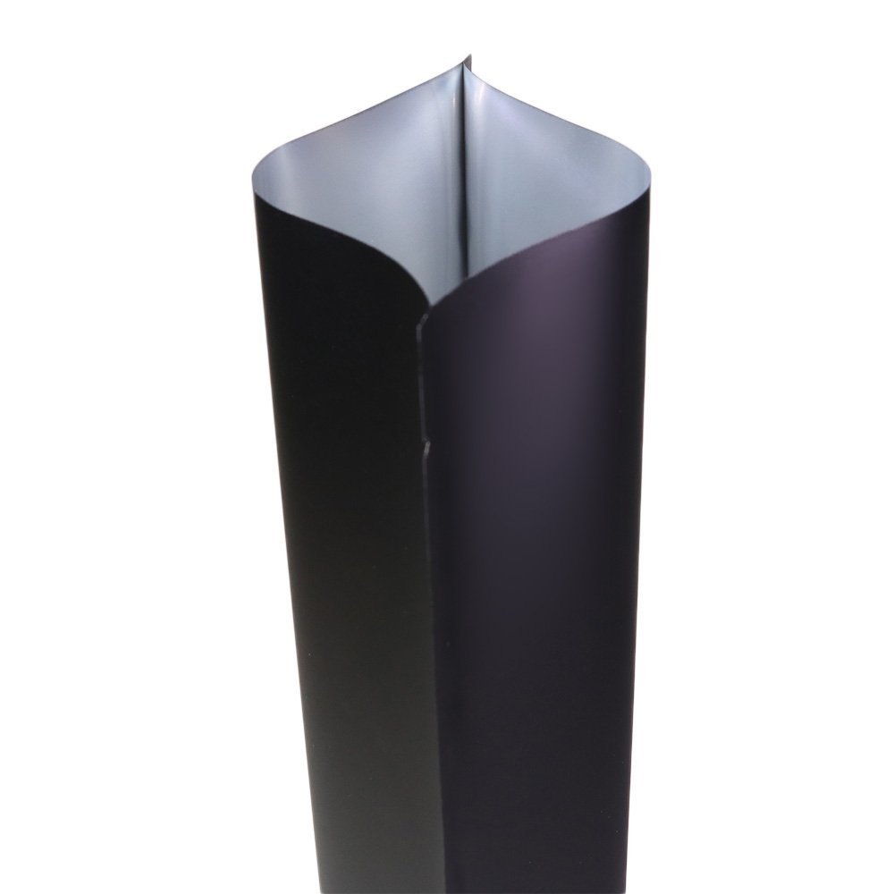 Pack of 100 Double-Sided Matte Black Open Top Non-Resealable Stand-Up Bags (3.9" x 6.3", Matte Black)