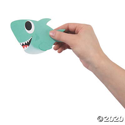 Fun Express Shark Bulletin Board Cutouts - 48 Pieces - Classroom, Home Education and Party Decor