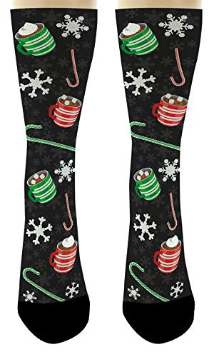 Fun Christmas Socks Bring Me Some Cocoa Christmas Gift for Holiday Outfits 1-Pair Novelty Crew Socks