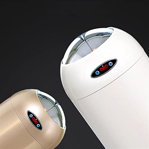 Garbage Can 8L/12L White Creative Intelligent Induction Trash Can Large-Capacity Garbage Storage Box Home Kitchen Living Room Study Bathroom Trash can ( Color : Gold , Size : 12L )