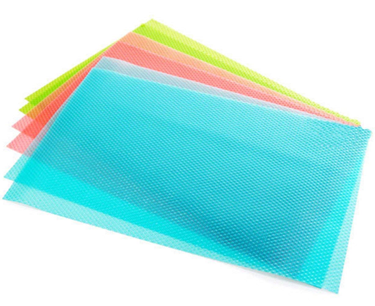 MULLSAN Can be Cut Wire Shelving Papers Mats Vinyl Shelf Liners for Kitchen Cabinets,Drawer,Refrigerator Lining,17.7''X60'' (Blue)