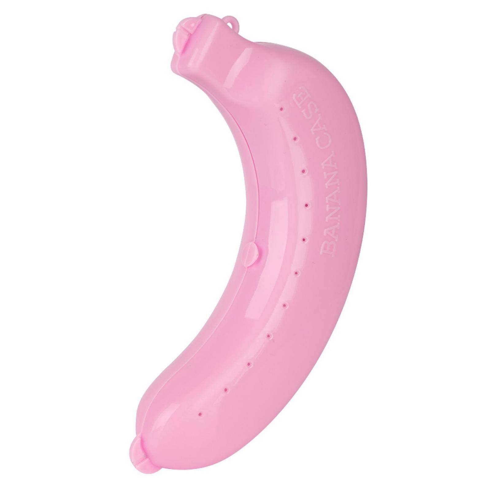 BORDSTRACT Banana Bunker, 7.6x5.1x1.7in Easy Carry Durable Banana Saver, Banana Holder Case, Banana Holder for Lunch Boxes (Pink)