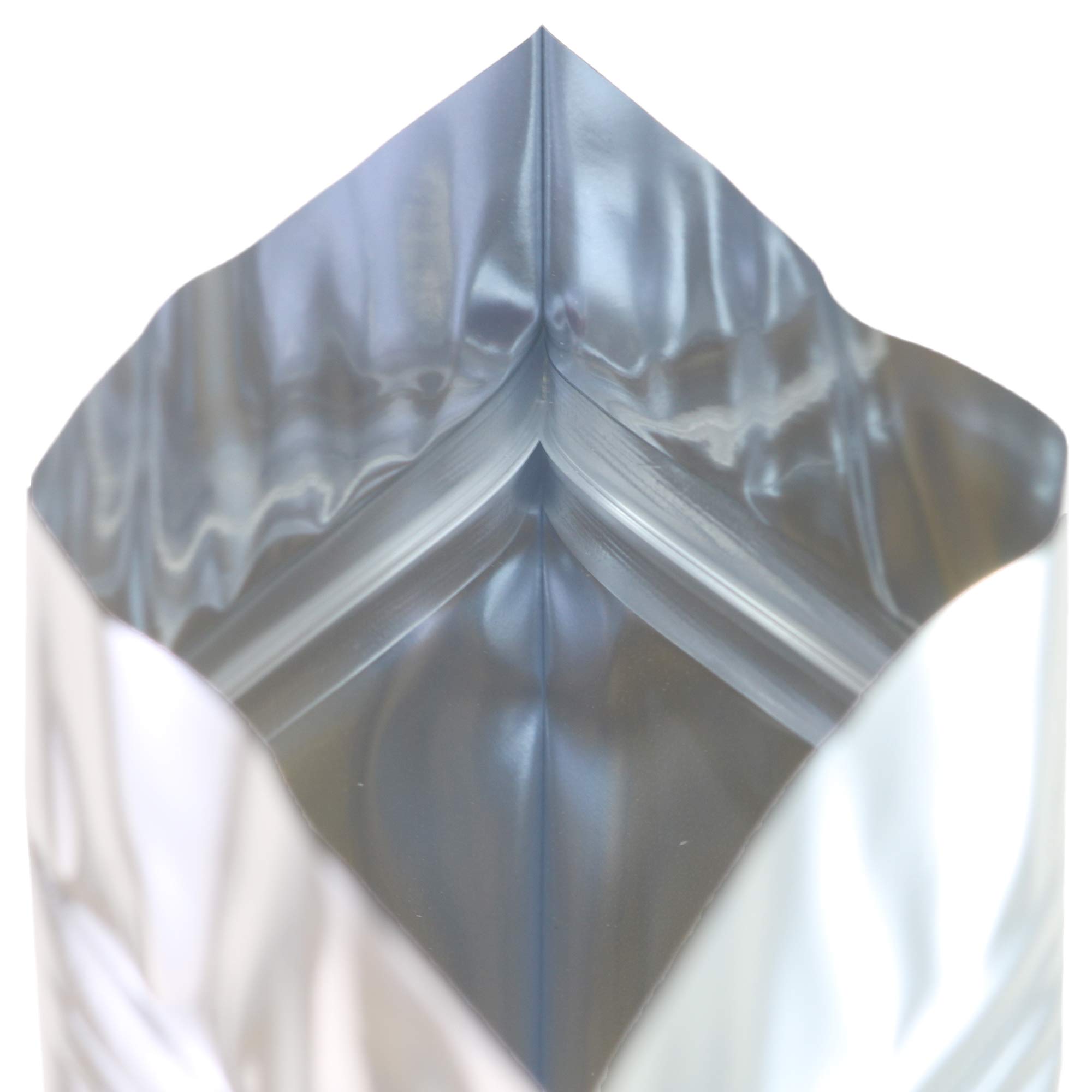 QQ Studio 100 Shiny Colored Aluminum Mylar Foil Clear Window Reclosable QuickQlick™ Stand-Up Bags (6" x 9", Silver)